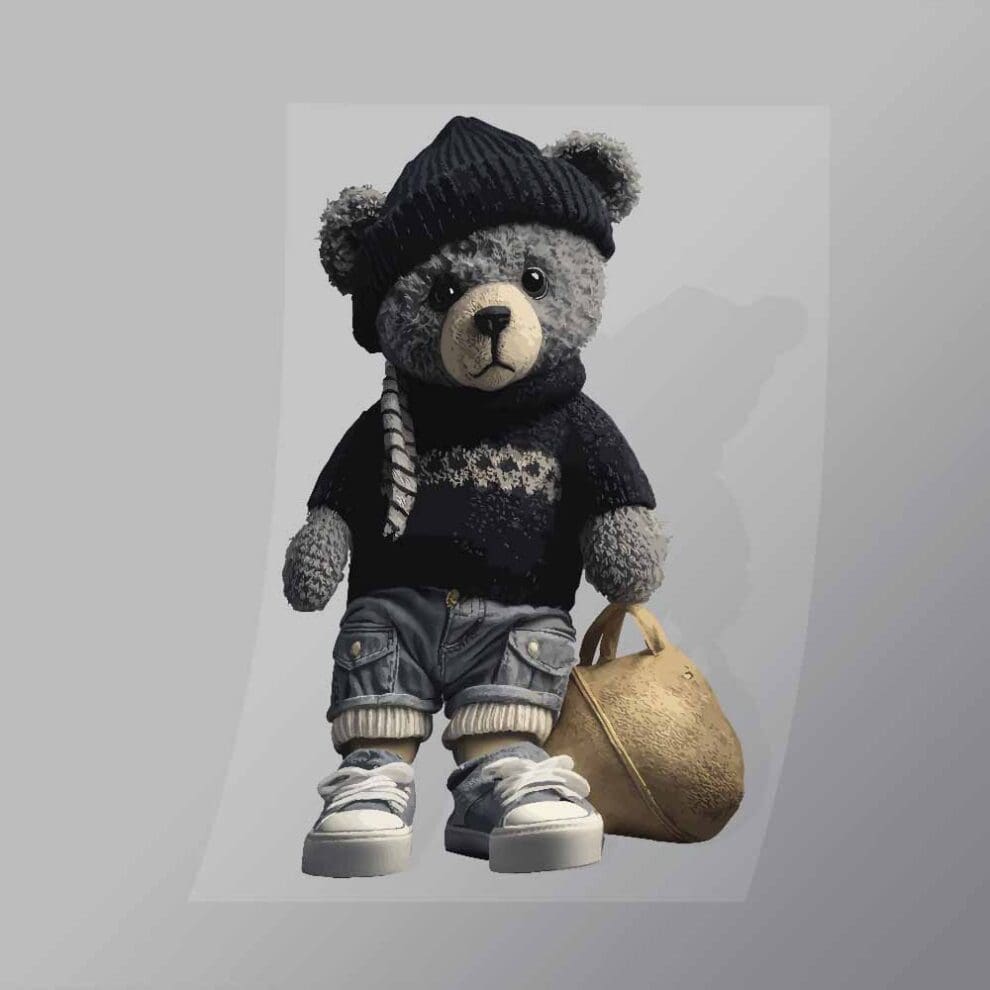 Teddy Bear Style DTF Apparel Transfer - DTF Shop