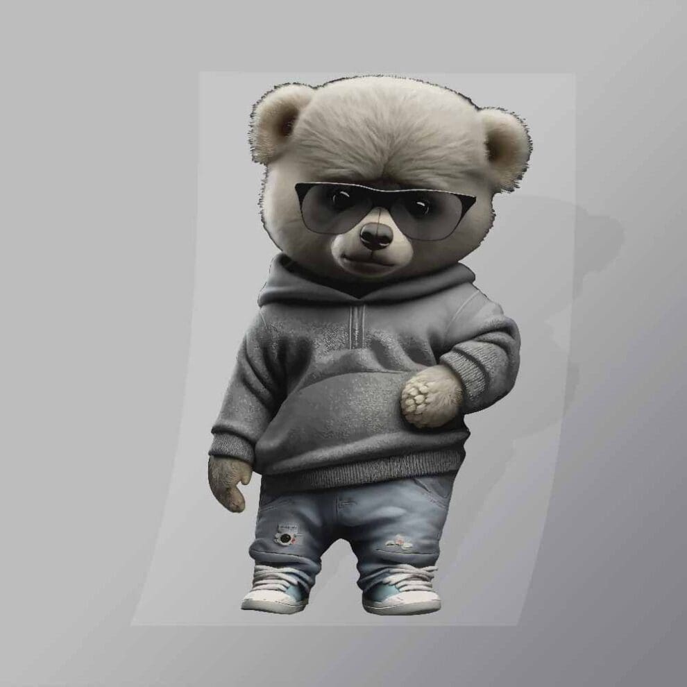 Swag Teddy Bear DTF Apparel Transfer - DTF Shop