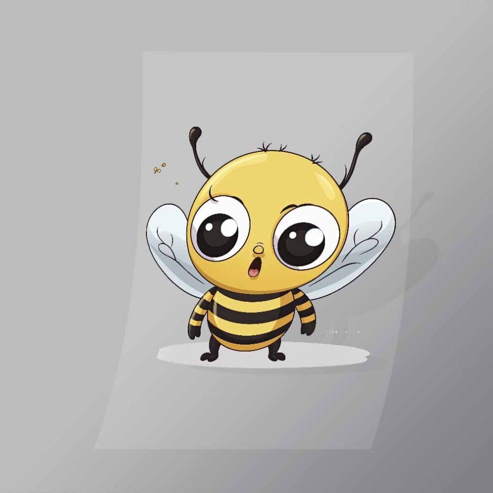 Confused Bumble Bee DTF Apparel Transfer - DTF Shop