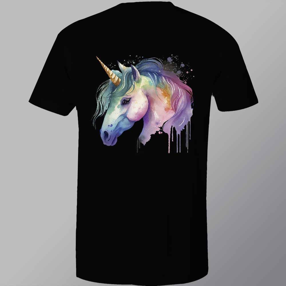 Colourful Ink Splatter Unicorn DTF Apparel Transfer - DTF Shop