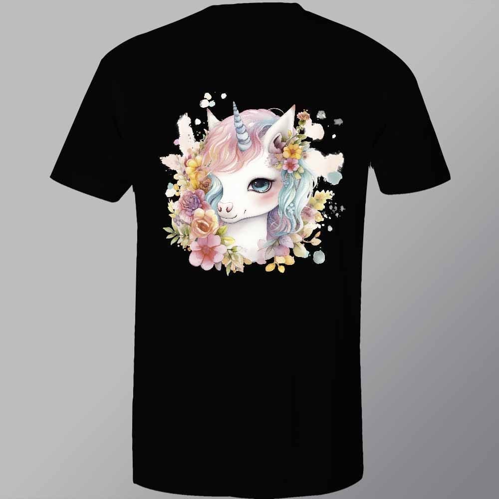 Floral Unicorn DTF Apparel Transfer - DTF Shop