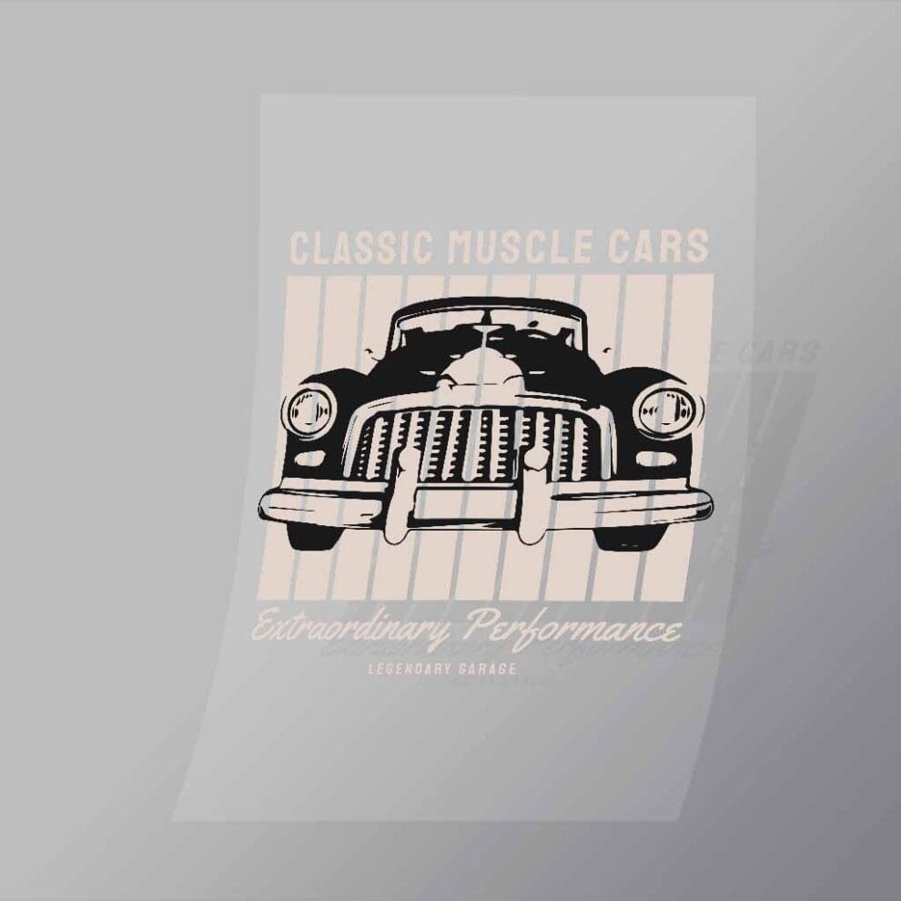Classic Muscle Cars DTF Apparel Transfer - DTF Shop