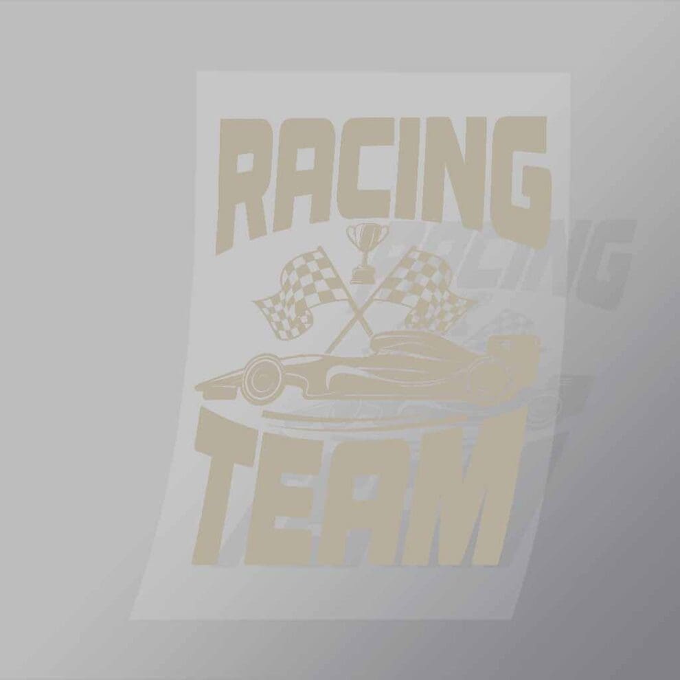 Racing Team Cream DTF Apparel Transfer - DTF Shop