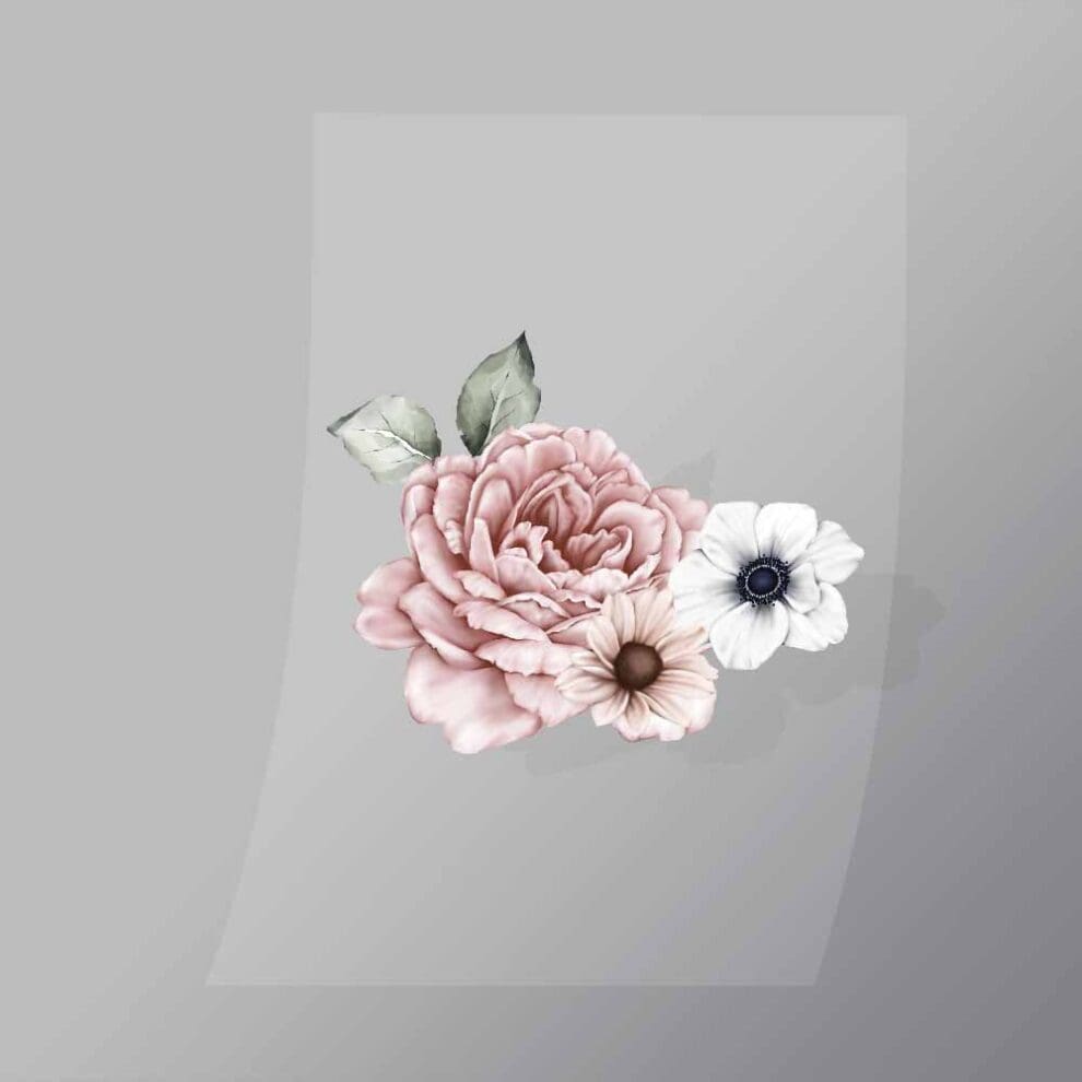 Pink Watercolour Flower DTF Apparel Transfer - DTF Shop