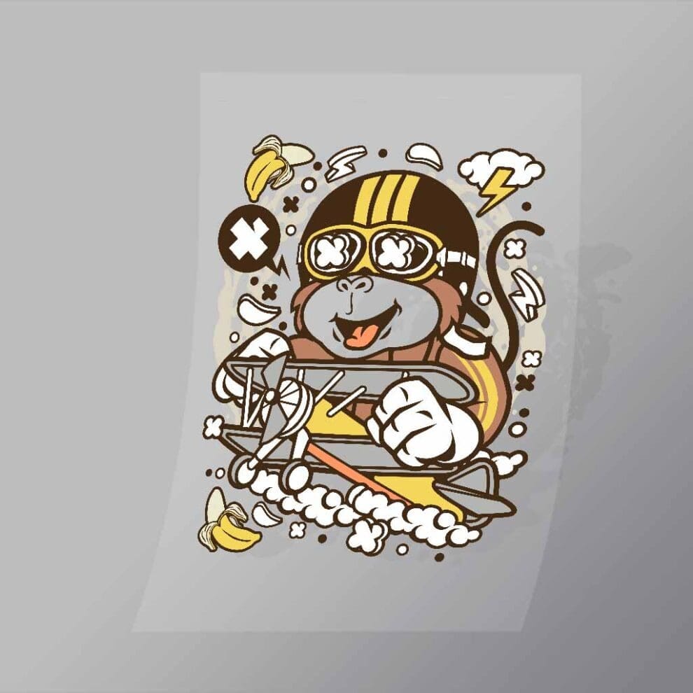Monkey Pilot DTF Apparel Transfer - DTF Shop