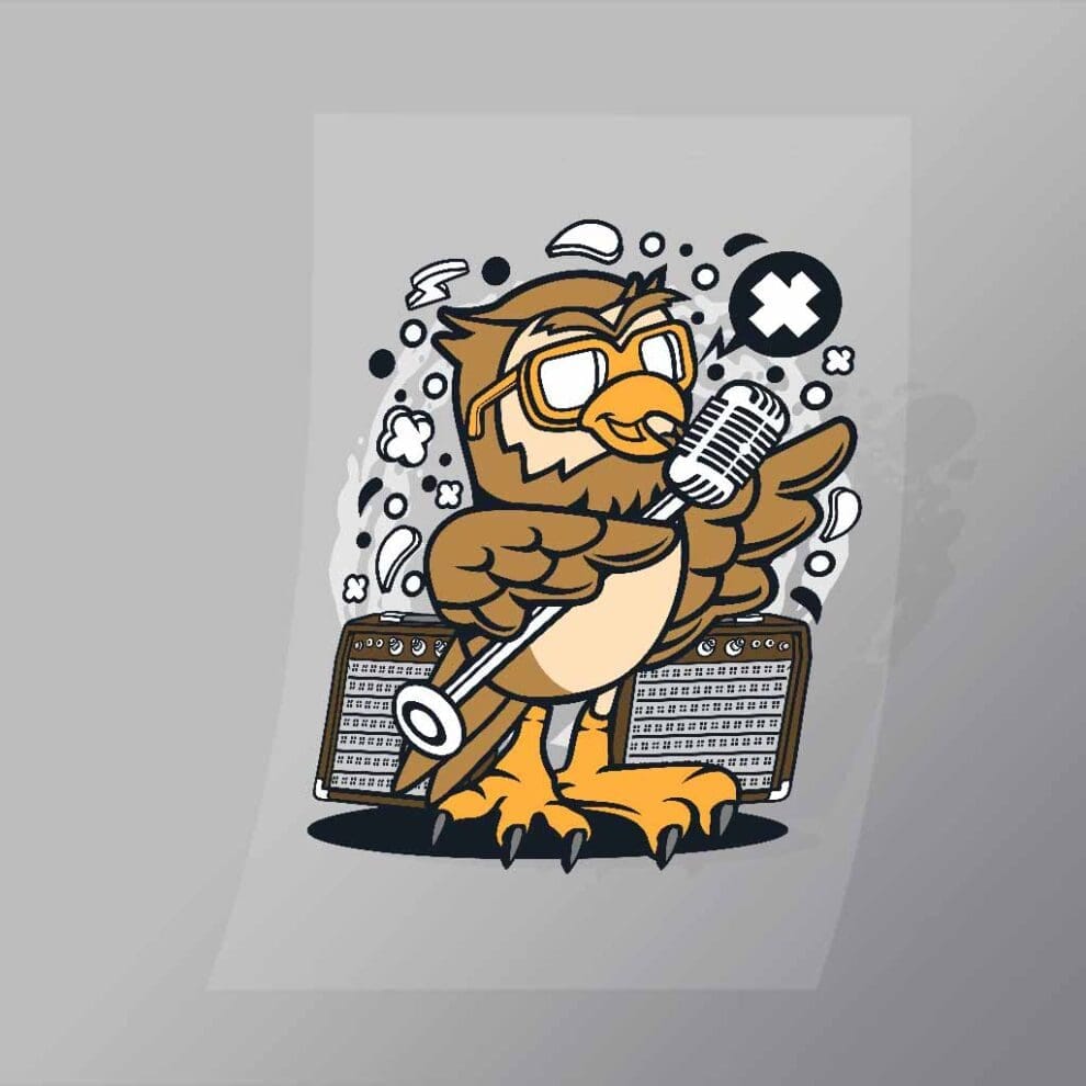 Owl Singer DTF Apparel Transfer - DTF Shop