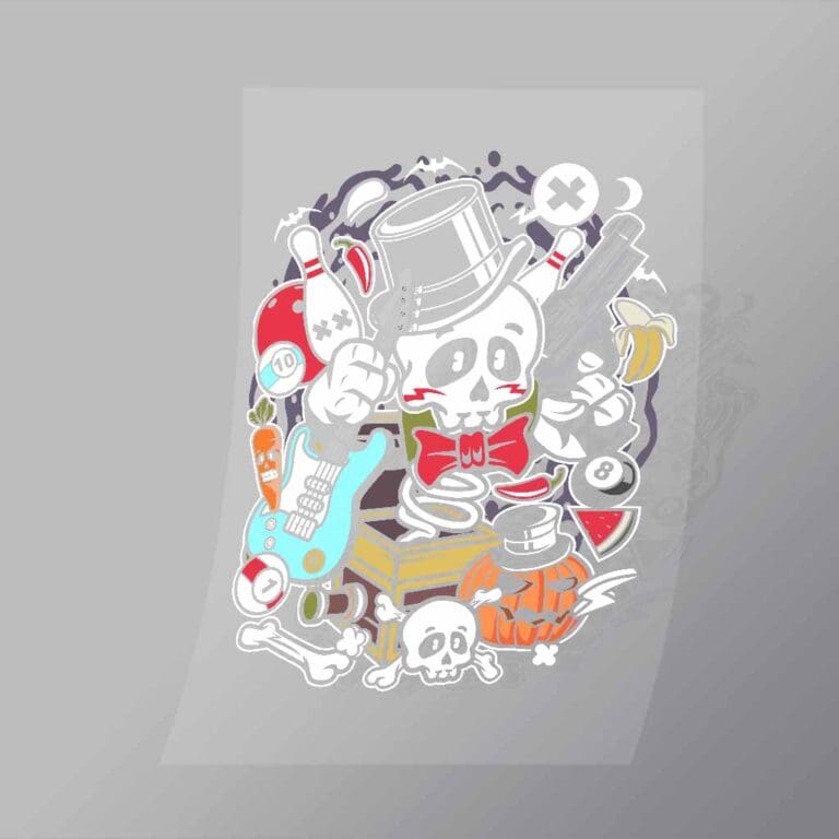 Skull Toy Box DTF Apparel Transfer - DTF Shop