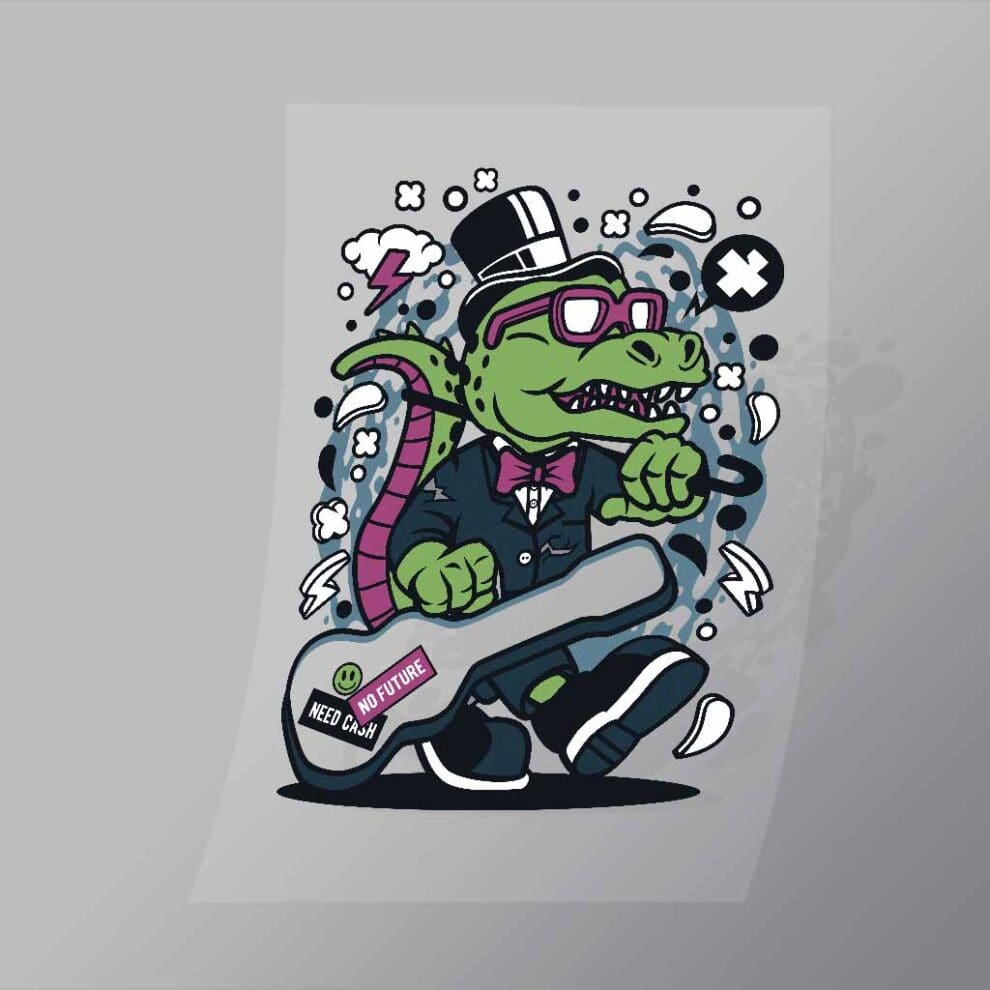 TRex Guitar DTF Apparel Transfer - DTF Shop