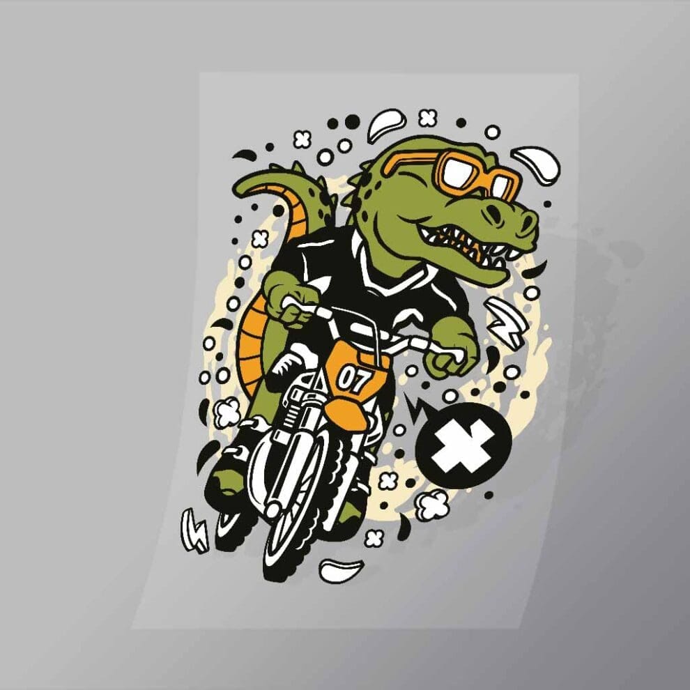 Trex Motocross Rider DTF Apparel Transfer - DTF Shop