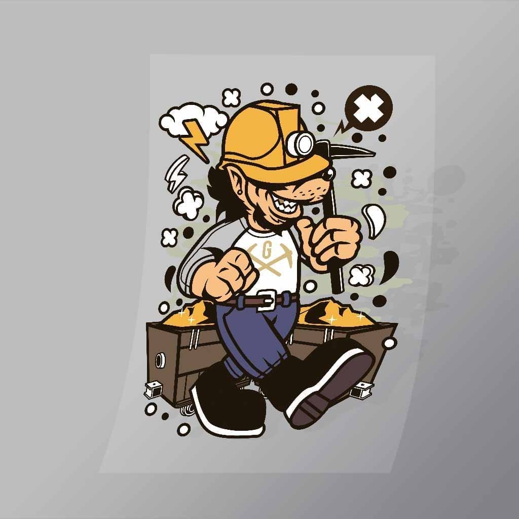 Wolf Gold Miner DTF Apparel Transfer - DTF Shop Wolf Gold Miner DTF Apparel Transfer - DTF Shop