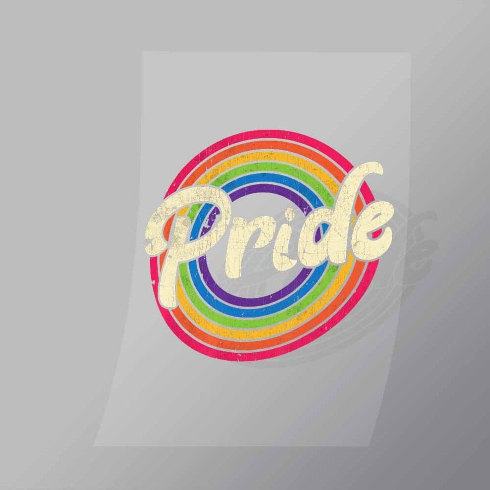 Rainbow Pride Circle DTF Apparel Transfer - DTF Shop
