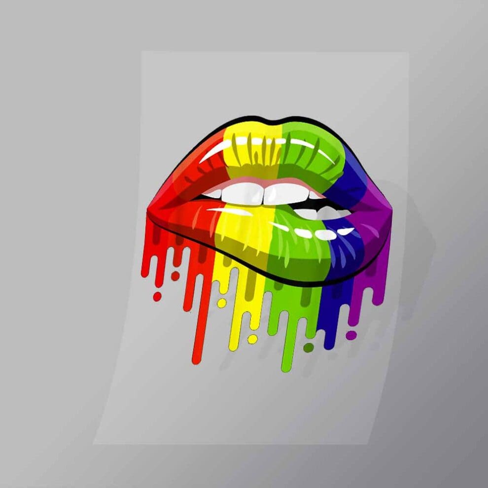 Pride Lips Dripping DTF Apparel Transfer - DTF Shop