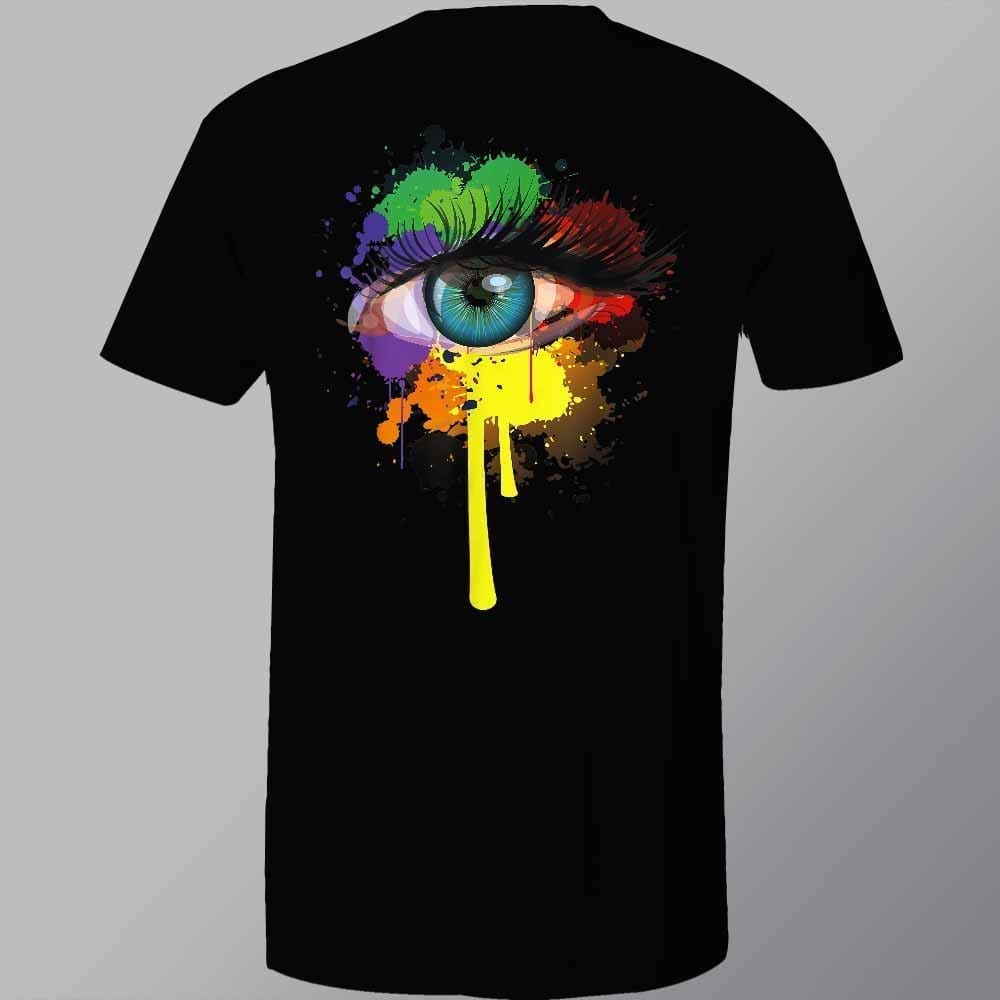 Rainbow Eye Splash DTF Apparel Transfer - DTF Shop