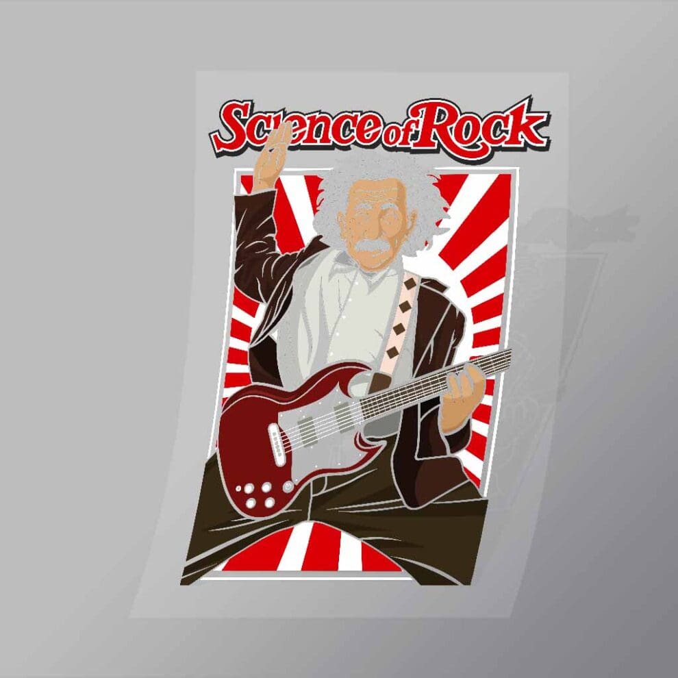 Einstein Science Of Rock DTF Apparel Transfer - DTF Shop