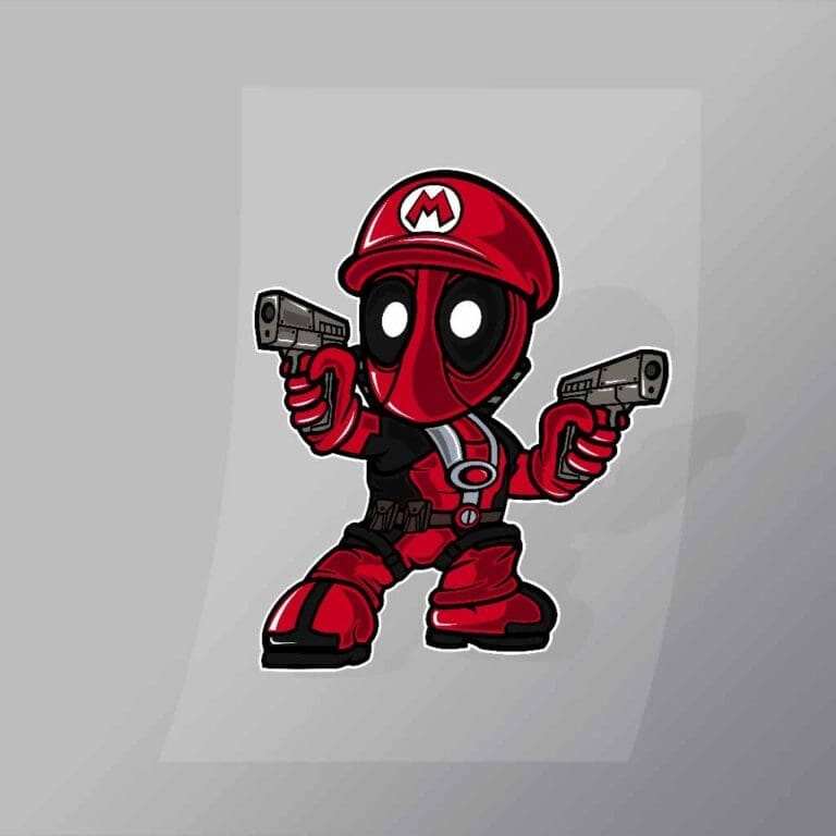 Mario Deadpool DTF Apparel Transfer - DTF Shop