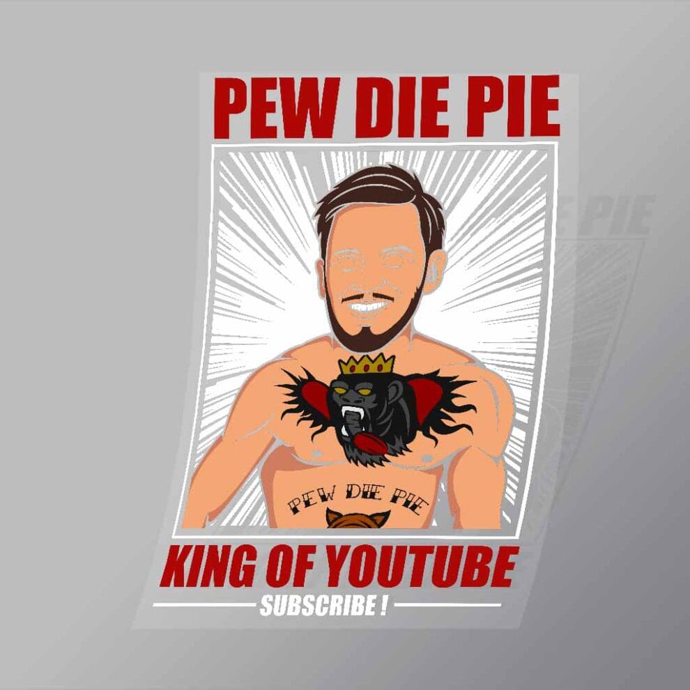 Pew Die Pie Fighter DTF Apparel Transfer - DTF Shop