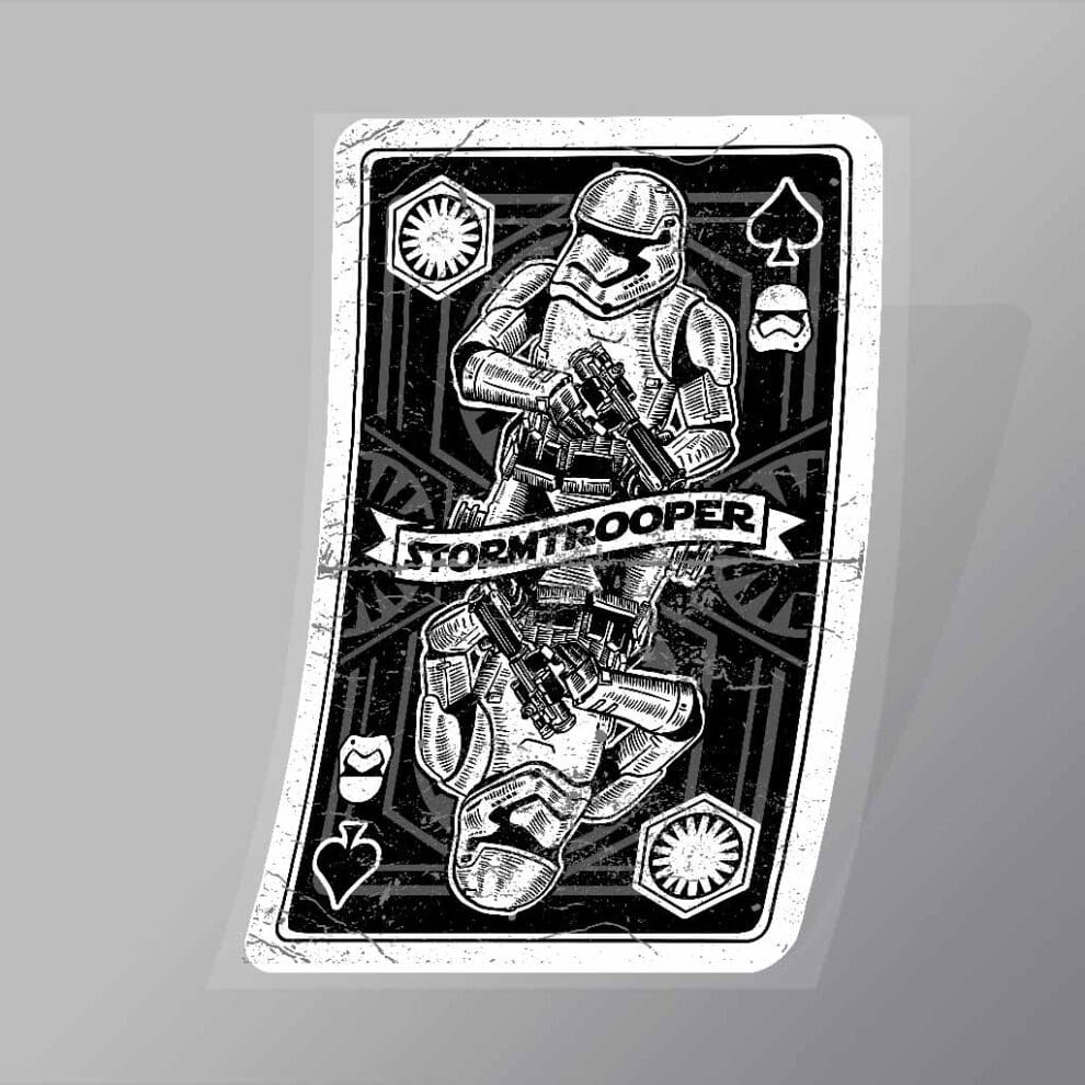 Stormtrooper Playing Card DTF Apparel Transfer - DTF Shop