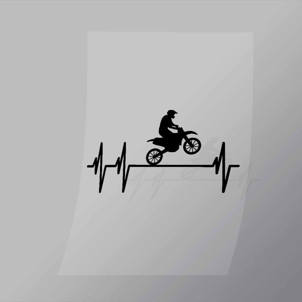 Motor Bike Heart Rate DTF Apparel Transfer - DTF Shop