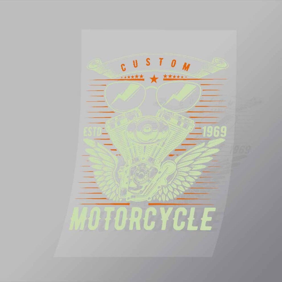 Custom Motorcycle DTF Apparel Transfer - DTF Shop