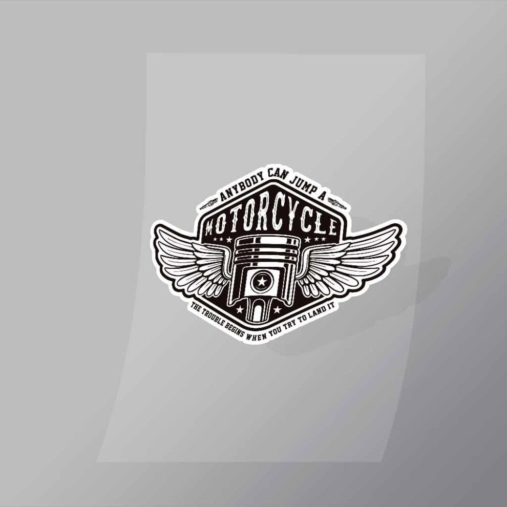 Anybody Can Jump A Motorcycle DTF Apparel Transfer - DTF Shop