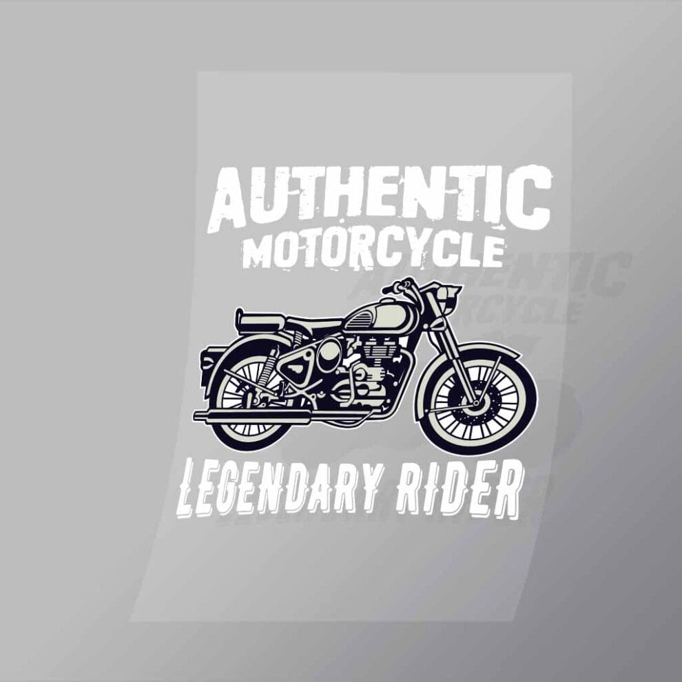 Authentic Motorcycle Legendary Rider DTF Apparel Transfer - DTF Shop