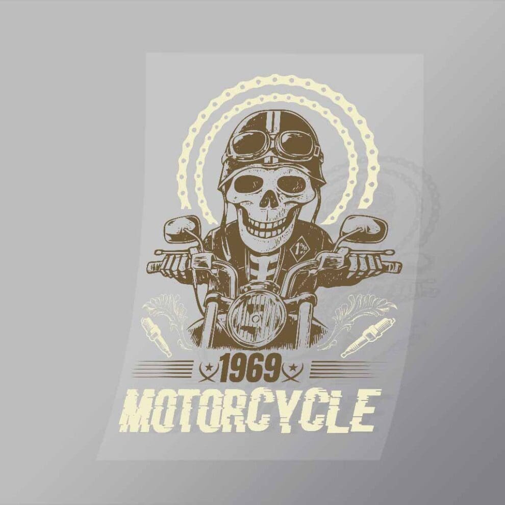 Motorcycle 1969 DTF Apparel Transfer - DTF Shop