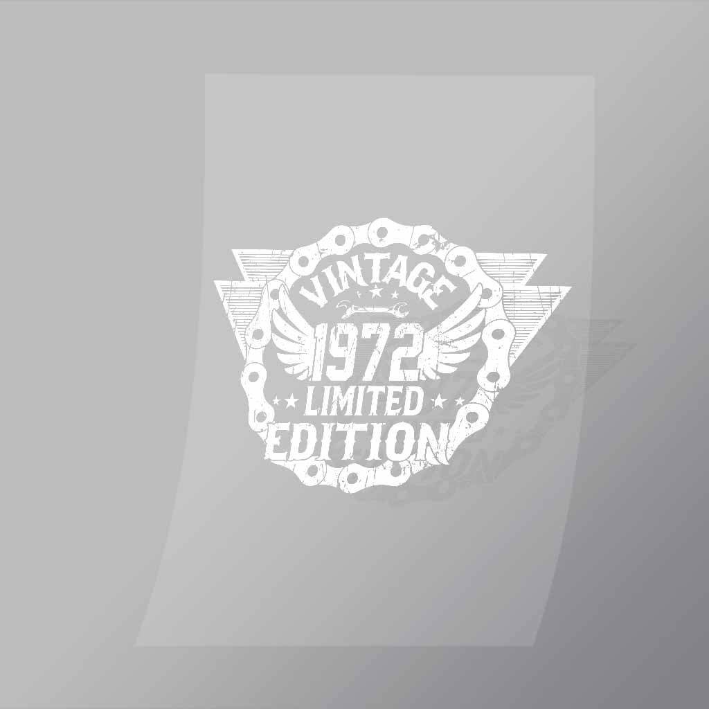 Vintage 1972 Limited Edition DTF Apparel Transfer - DTF Shop Vintage 1972 Limited Edition DTF Apparel Transfer - DTF Shop