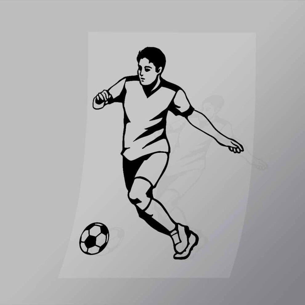 Soccer Player Outline 2 DTF Apparel Transfer - DTF Shop