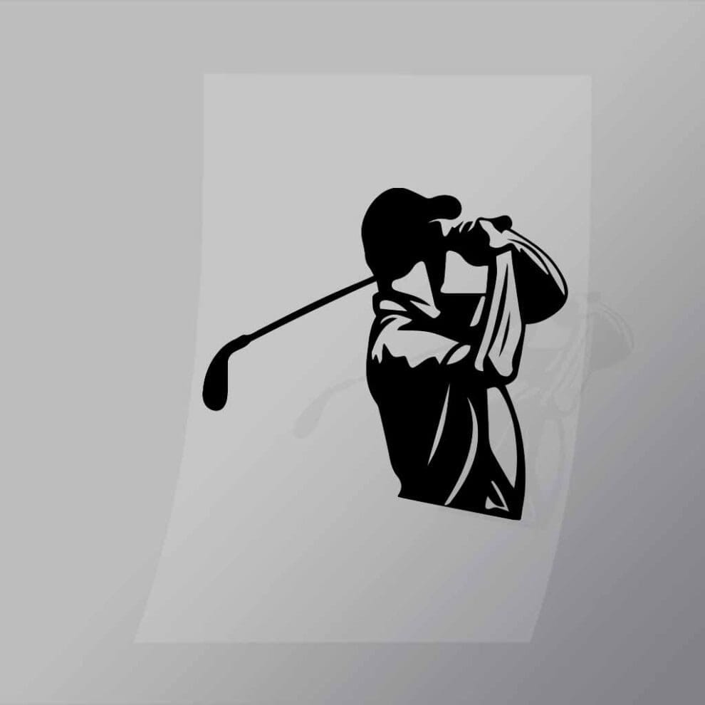 Golf Swing Silhouette DTF Apparel Transfer - DTF Shop