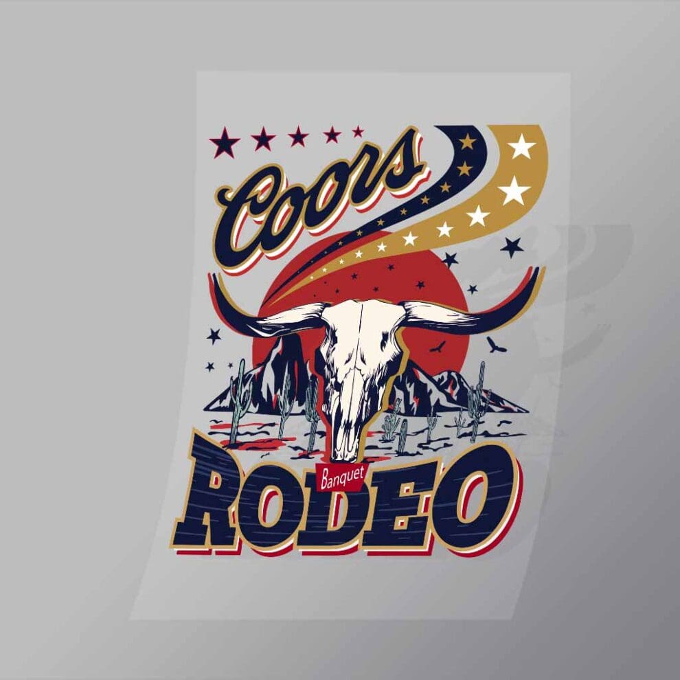Coors Rodeo Horns DTF Apparel Transfer - DTF Shop
